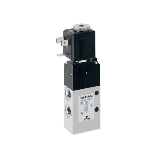 Electroválvula 3/2 vías, G1/8 monoestable 338L-015-02 – Camozzi Venezuela