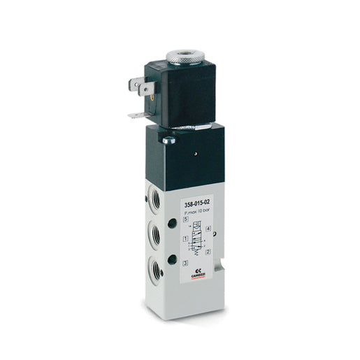 Electroválvula 5/2 vías de G1/8 monoestable con bobina 110V 358-015-02 ...